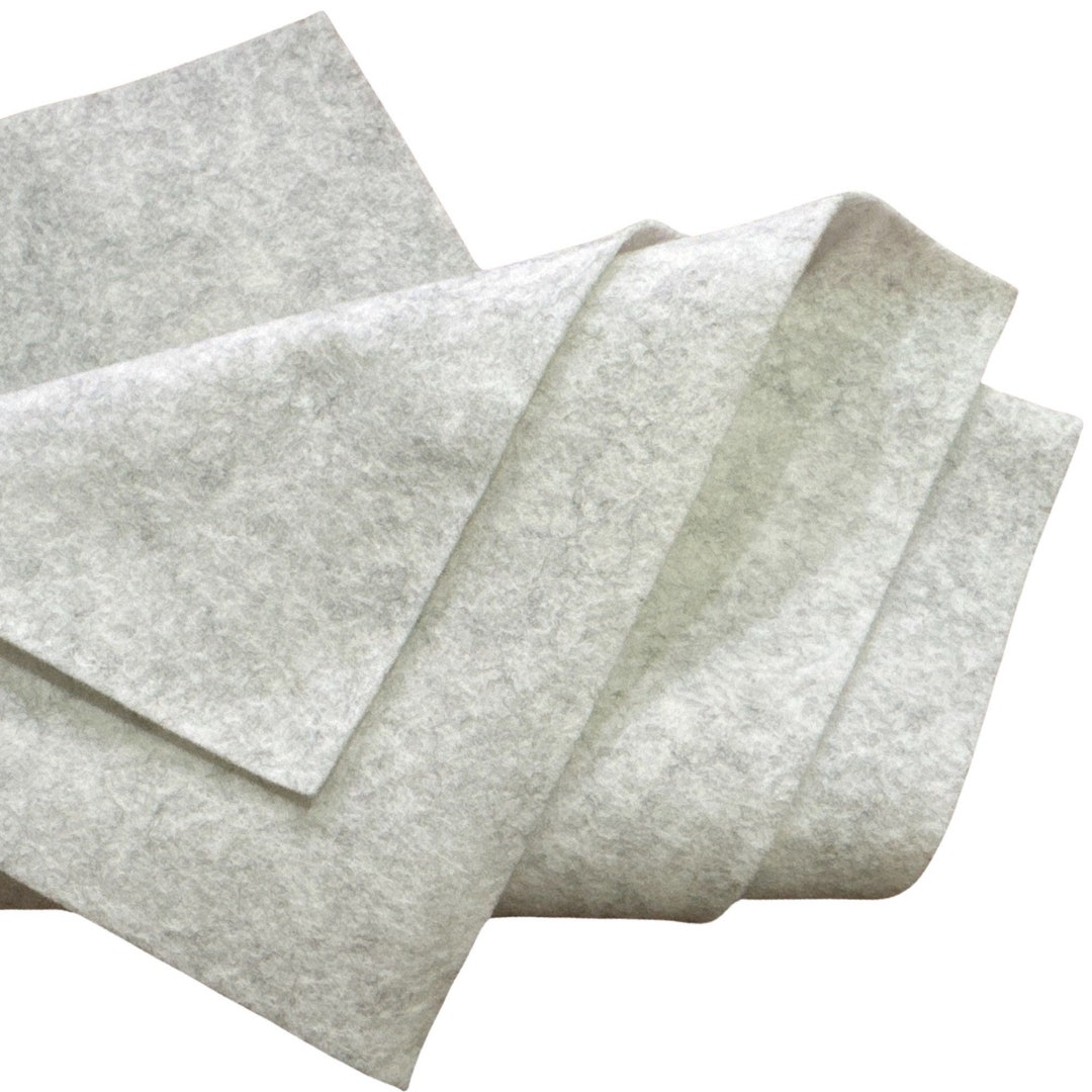 Heather White Merino Wool Felt - Etsy