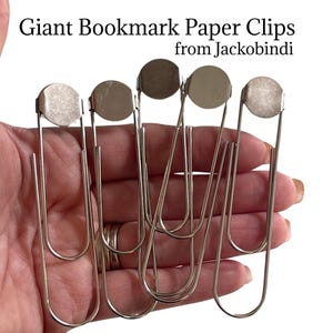 9cm Giant Bookmark Paper Clips With Glue Pads - Pack of 10 Clips ...