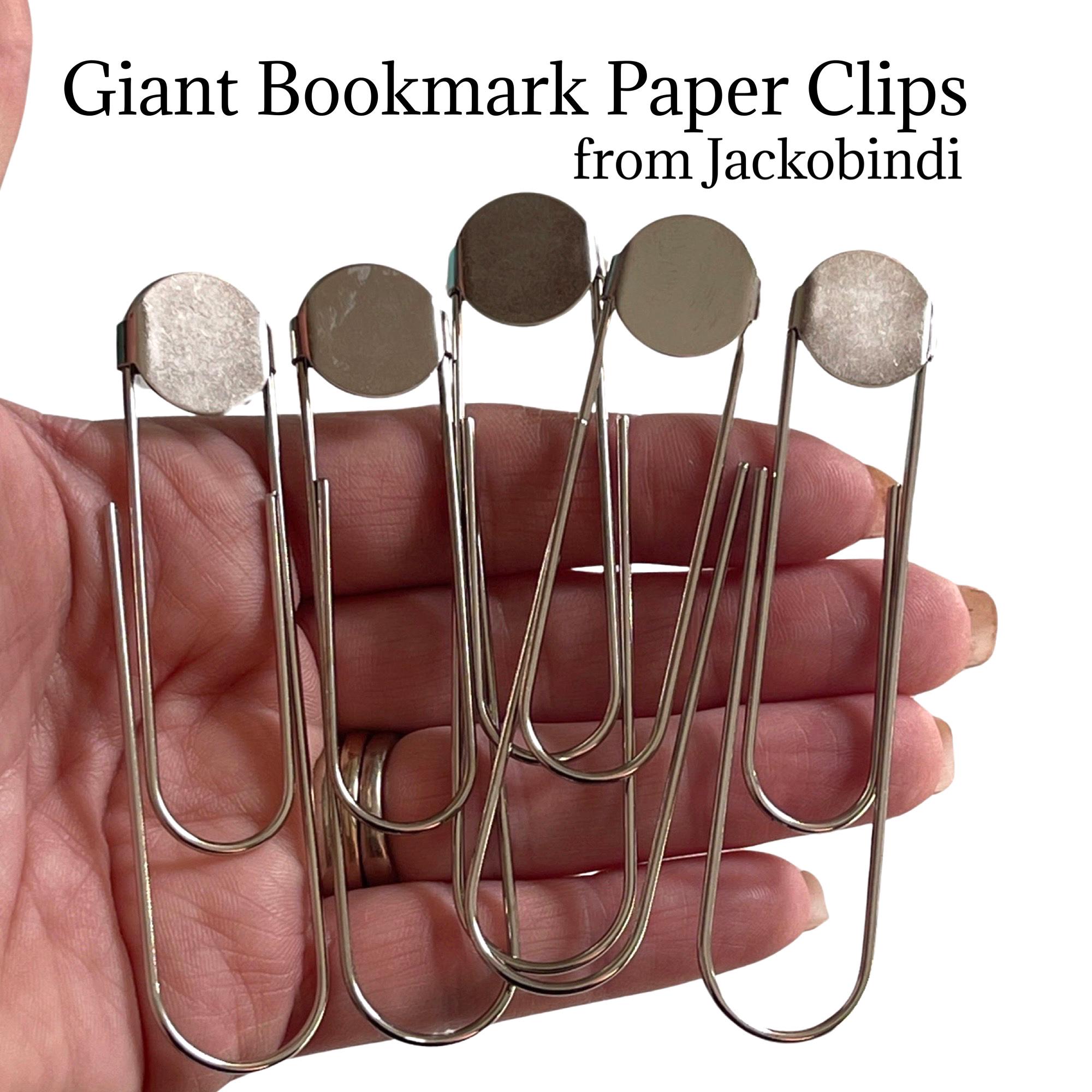9cm Giant Bookmark Paper Clips With Glue Pads - Pack of 10 Clips ...
