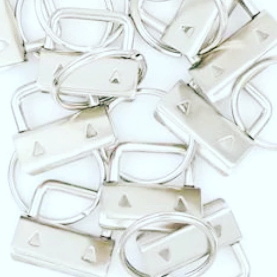 Bulk 50 Pack Silver Key Fob Hardware 1 Inch 25mm Key Fob With 25 Mm ...