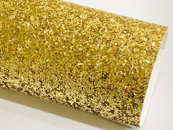 Yellow Gold Chunky Glitter Fabric by Oliver and May | Catch My Party