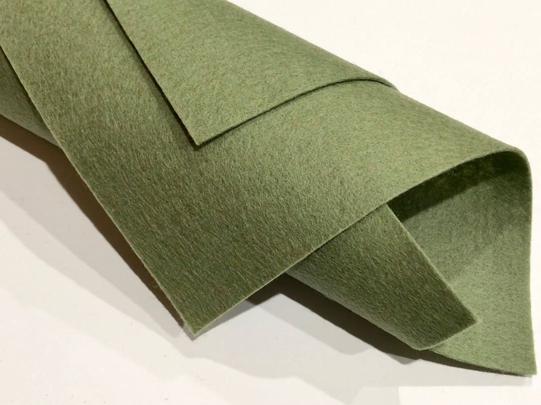 1mm Green Moss Merino Wool Felt 8 X 11" Sheet - No. 63- Pure Wool Felt ...