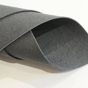 1mm Dark Grey Merino Wool Felt 8 X 11" Sheet - No. 39- Pure Wool Felt ...