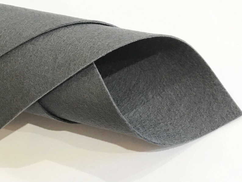 1mm Dark Grey Merino Wool Felt 8 X 11" Sheet - No. 39- Pure Wool Felt ...