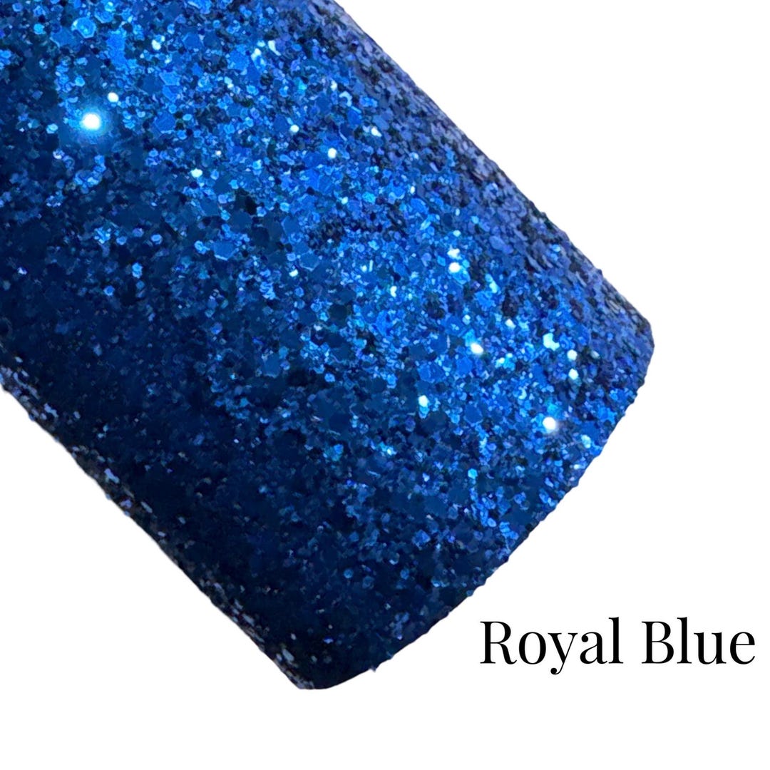 Royal Blue Glam Chunky Glitter Leatherette - Etsy