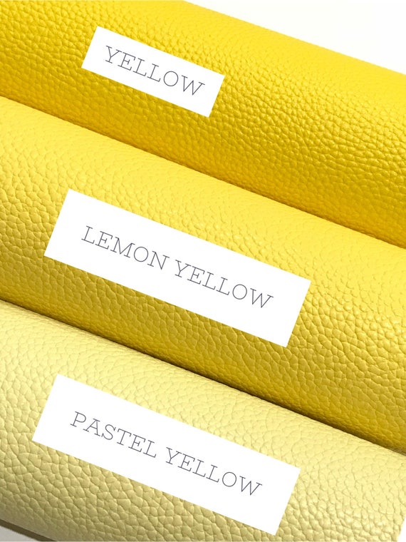 Lemon Yellow Leatherette 1.2mm Thick A3, A4 or A5 sheet by Oliver and ...