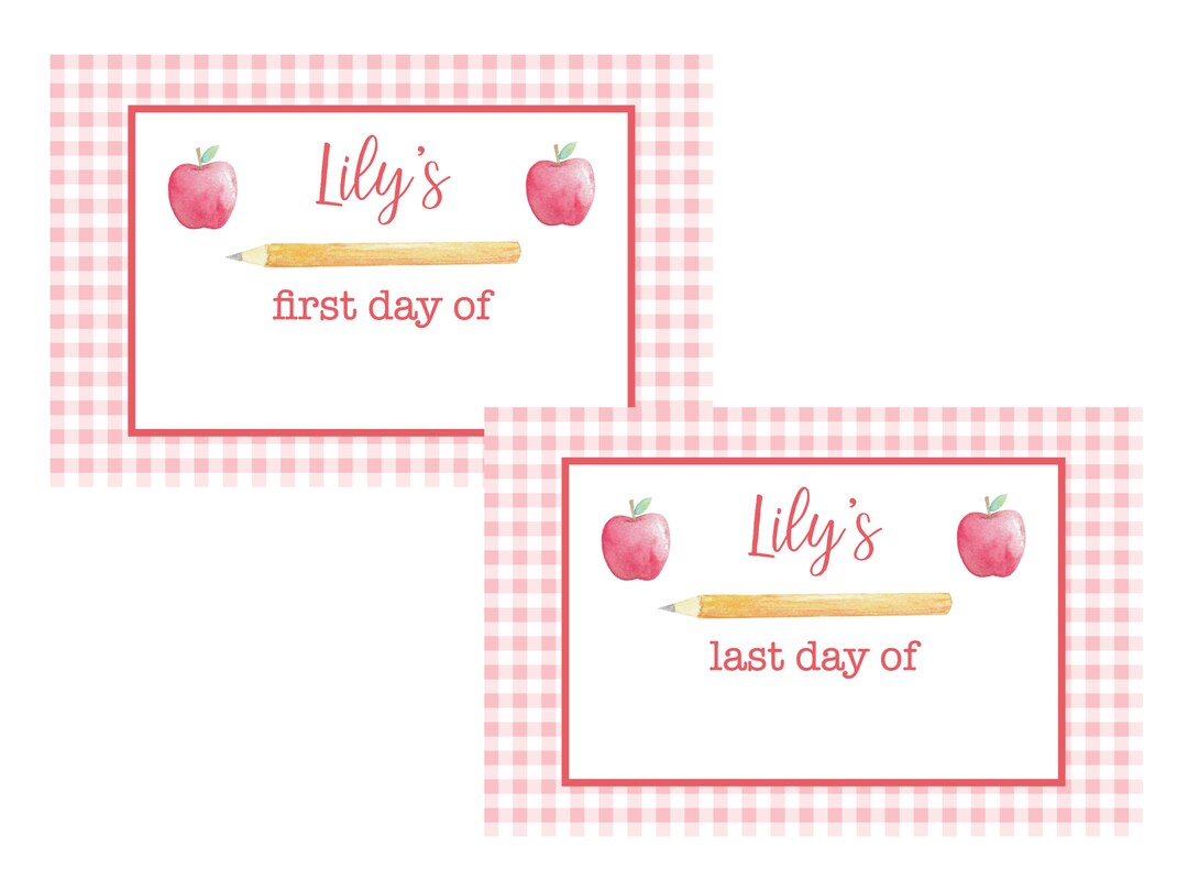 Reusable Back to School Sign / Laminated First Day of School Sign ...