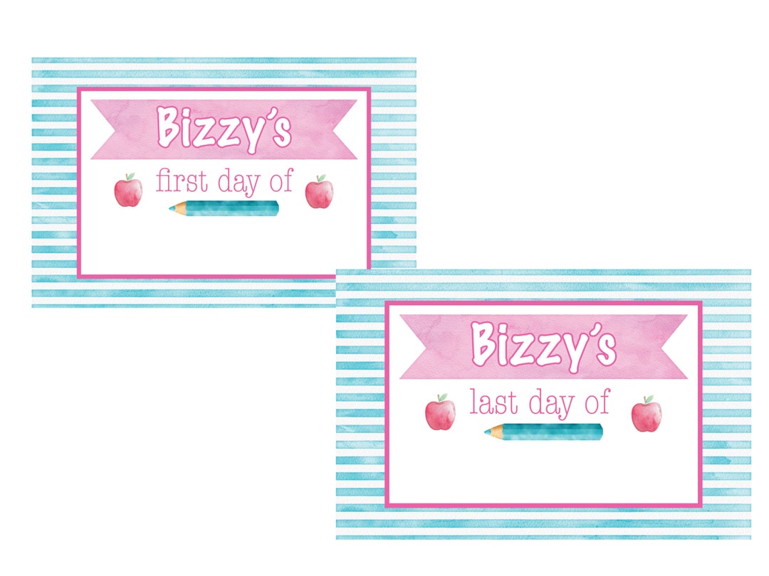 Reusable Back to School Sign / Laminated First Day of School Sign ...