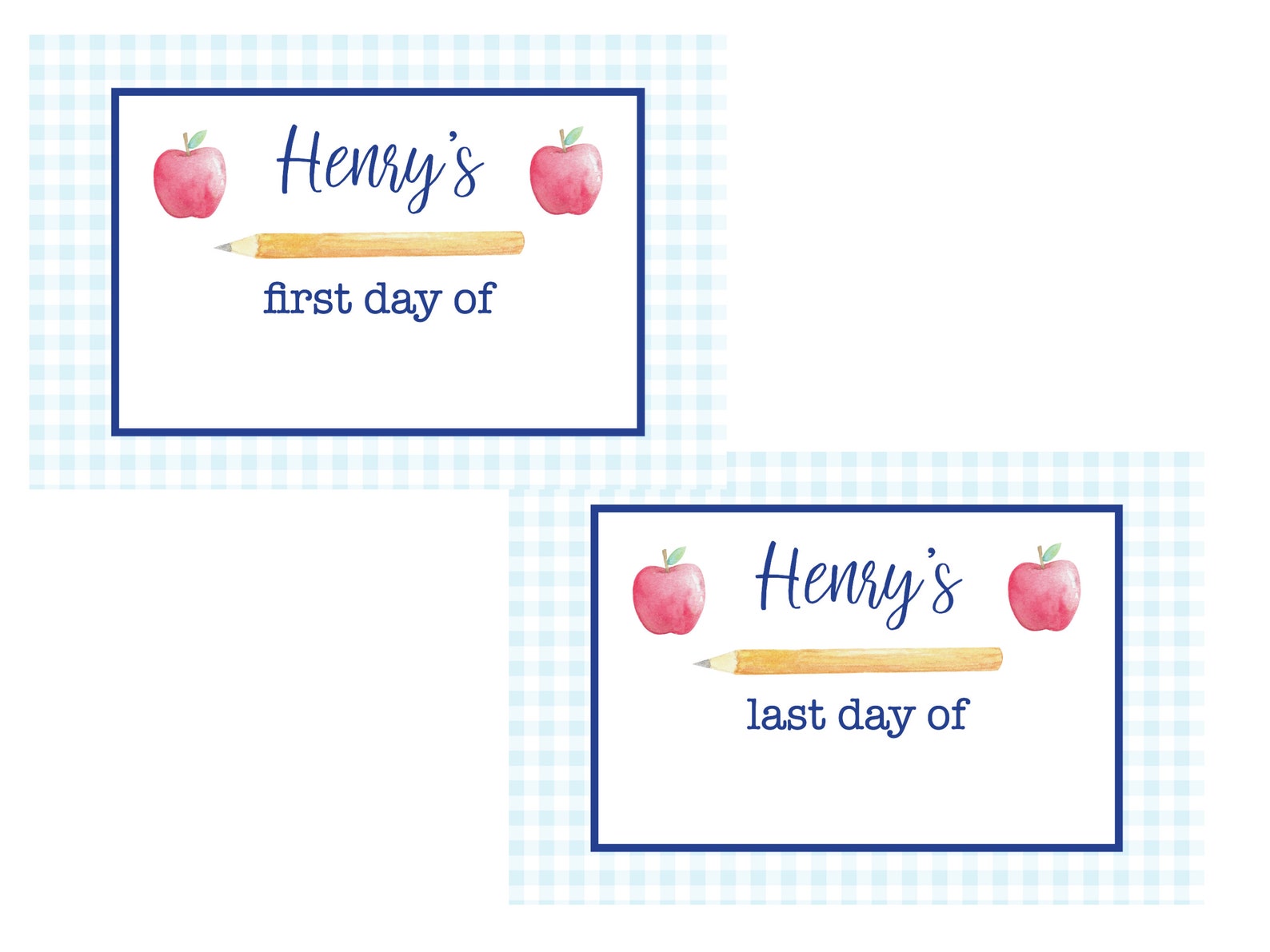 Reusable Back to School Sign / Laminated First Day of School Sign ...