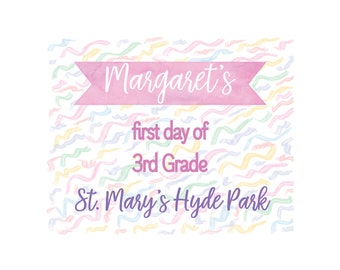 First Day of School Sign - Etsy
