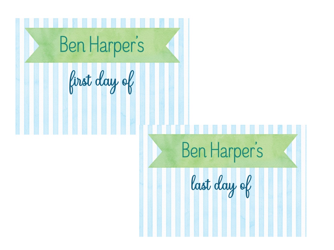 Reusable Back to School Sign / Laminated First Day of School Sign ...