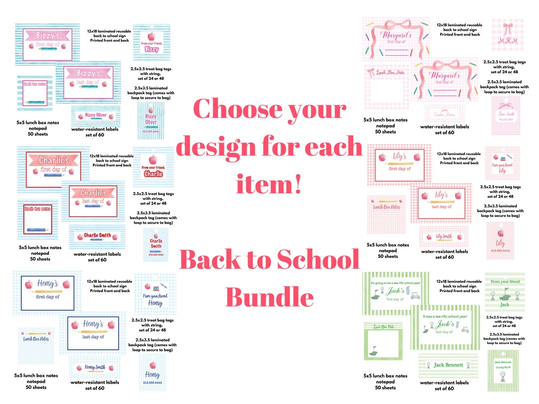 Back to School Signs / First Day of School / Last Day of School ...