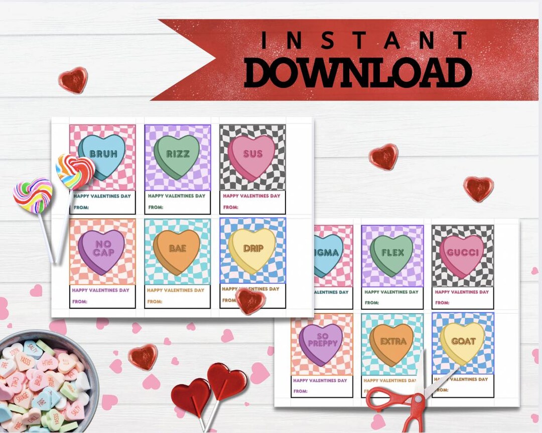 Teen and Tween Slang Conversation Hearts | Candy Heart Valentines ...