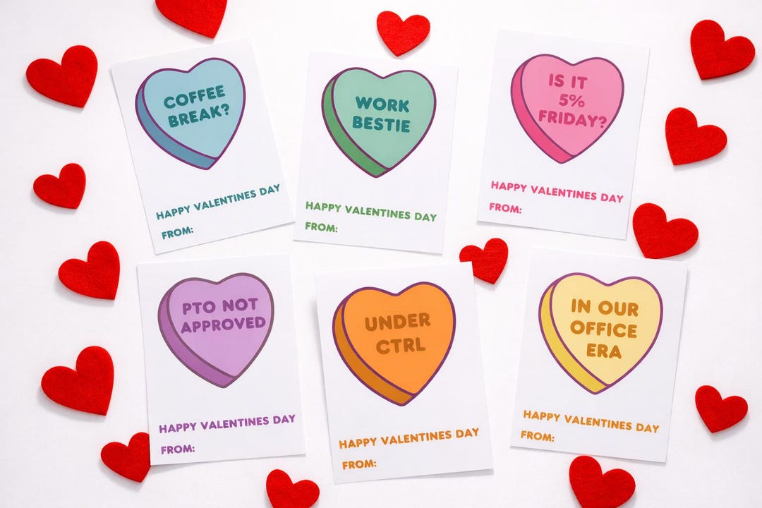 Funny Workplace Conversation Hearts | Office Candy Heart Valentines ...
