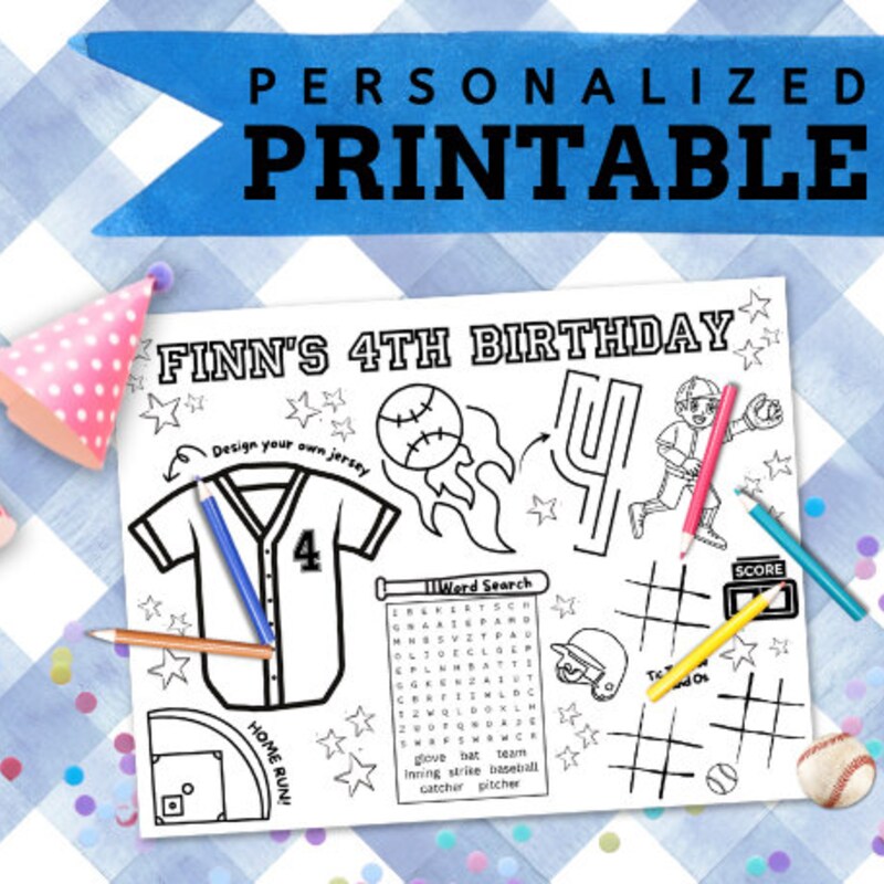 Baseball Placemats - Etsy