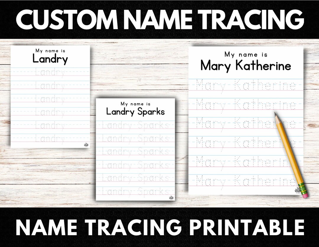 Custom First Name Tracing Page | Personalized Name Handwriting | First ...