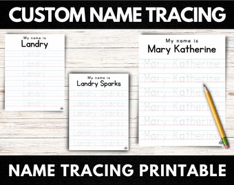I Can Build My Name Personalized Name Page Learn My Name - Etsy