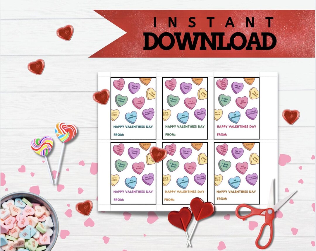 Funny Workplace Conversation Hearts | Office Multi Candy Heart ...
