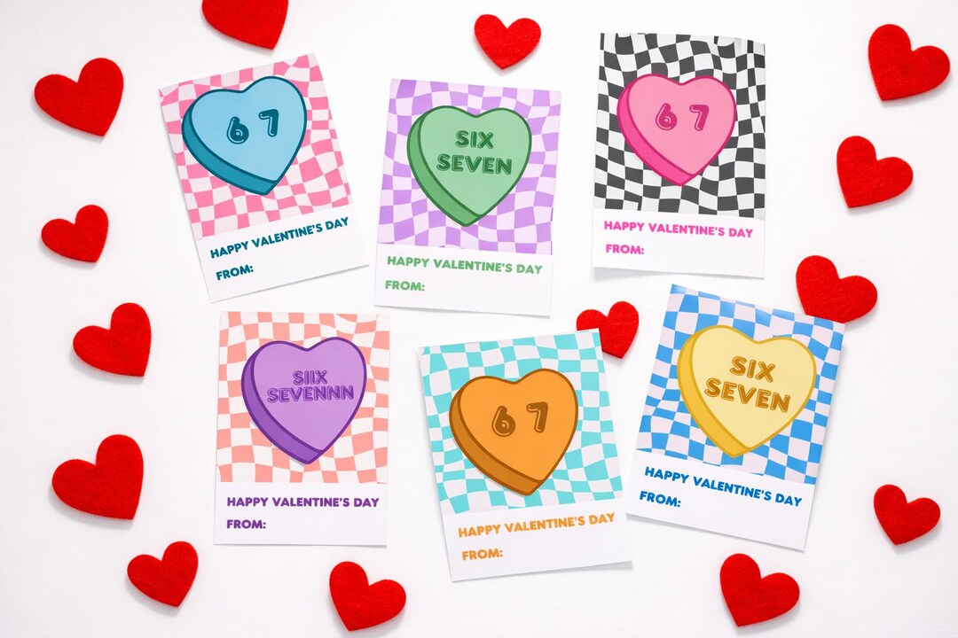 Tween Slang Valentines Cards | 6-7 Candy Heart Printables (instant ...