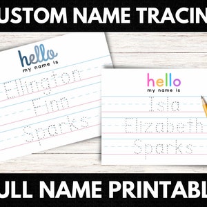 Custom Name Tracing Page | Personalized Name Handwriting | Name Tracing ...