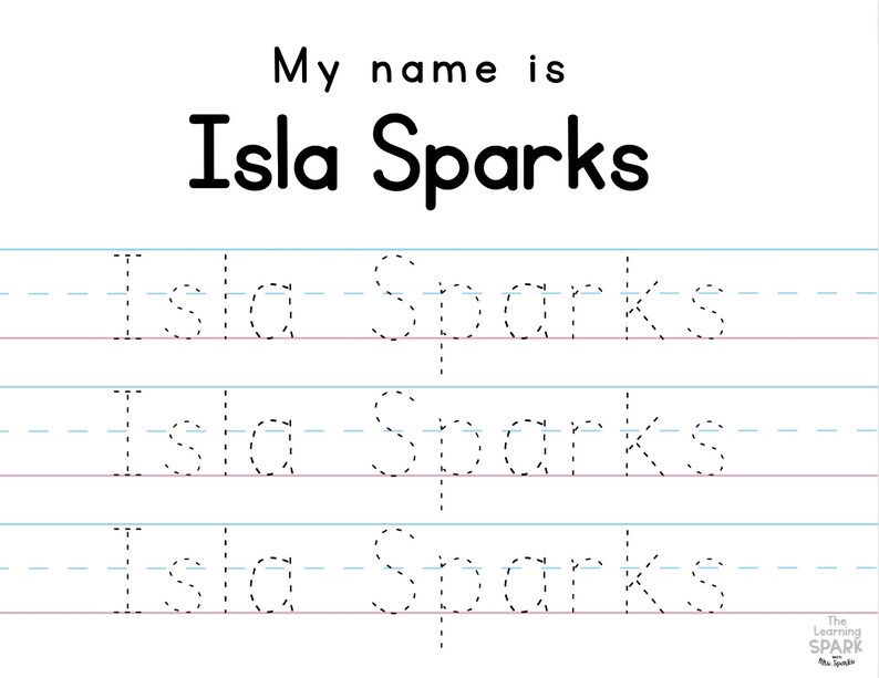 Custom Name Tracing Sheet I Handwriting Practice I Personalized Name ...