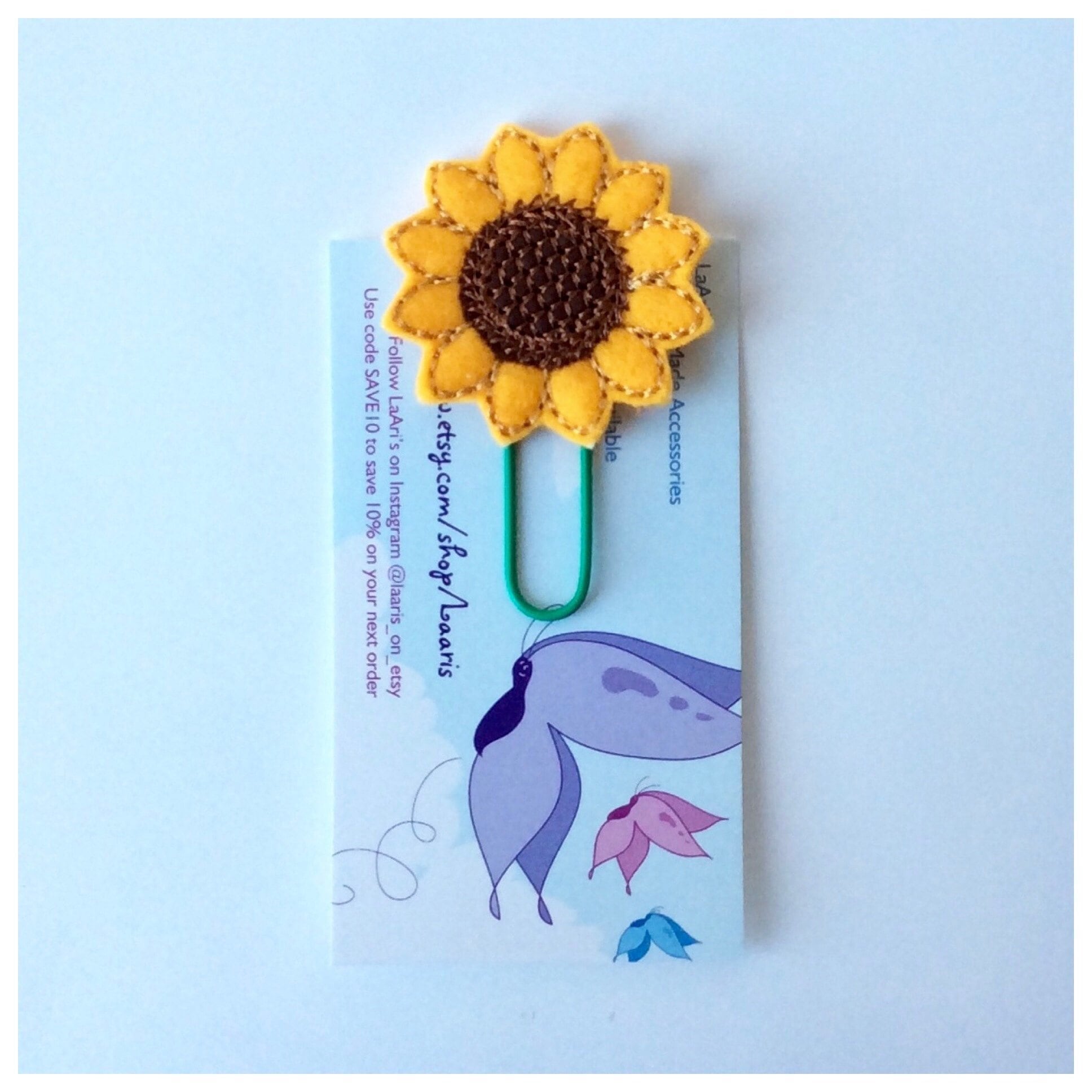 Sunflower Paper Clip-sunflower Planner Clip-planner Accessory - Etsy