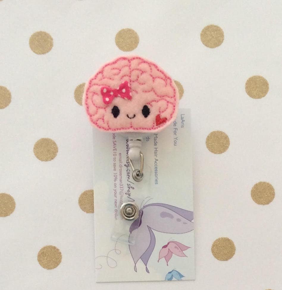 Brain Badge Reel Brain Badge-nurse Badge Reel-neuro Nurse - Etsy