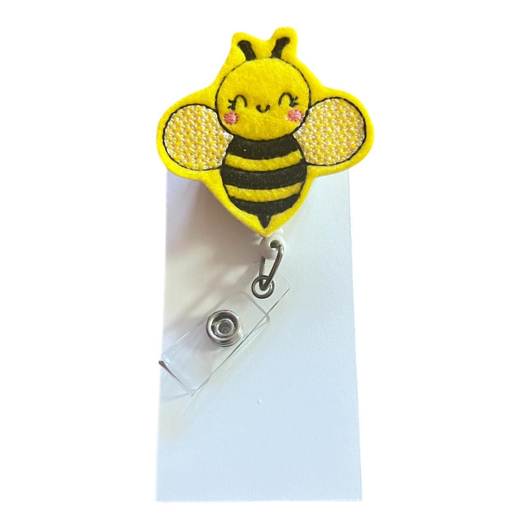 Bumble Bee Retractable Reel Badge - Etsy
