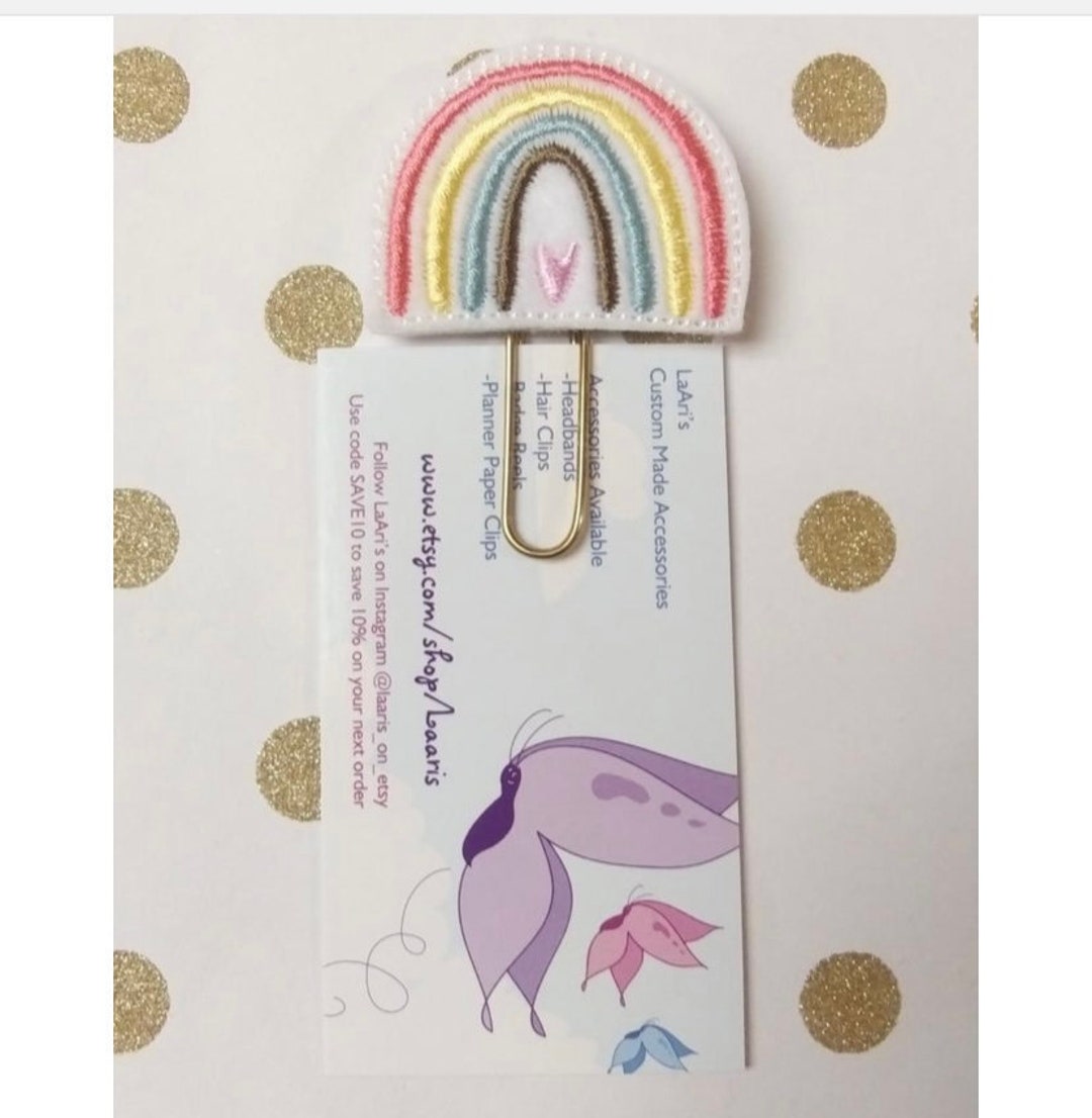 Rainbow Planner Clip-rainbow Paper Clip-rainbow Bookmark-rainbow ...