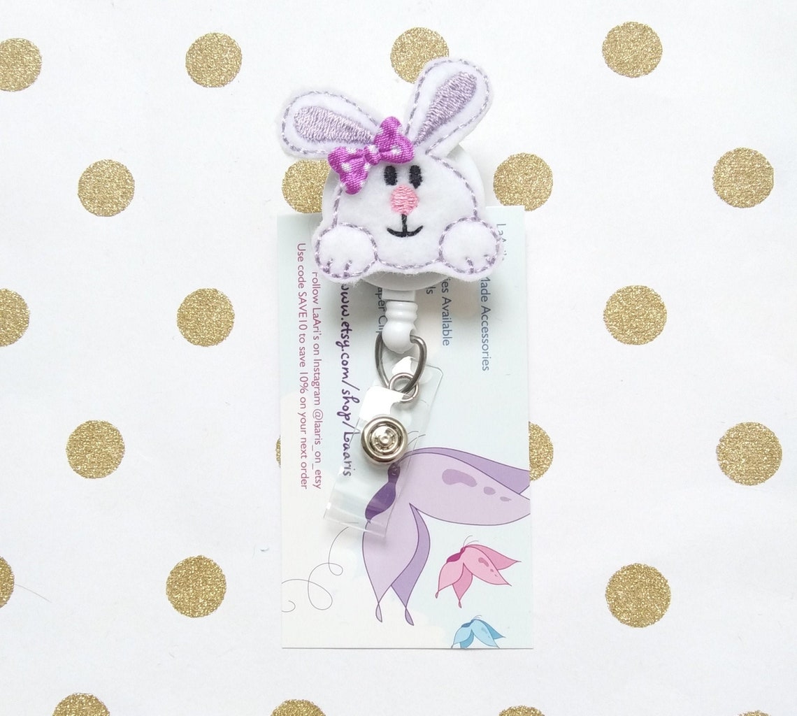 Easter Reel Badge-easter Bunny Reel Badge Bunny Reel - Etsy