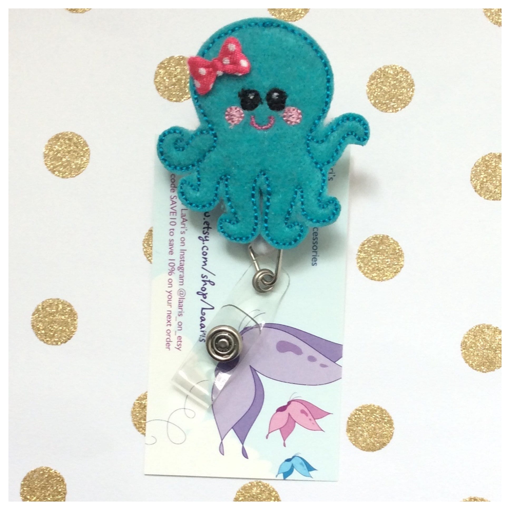 Octopus Reel Badge-octopus Badge-octopus Reel -animal Badge -pediatric ...