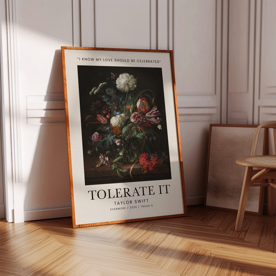 Taylor Swift Tolerate It Print Printable Wall Art Evermore Poster ...