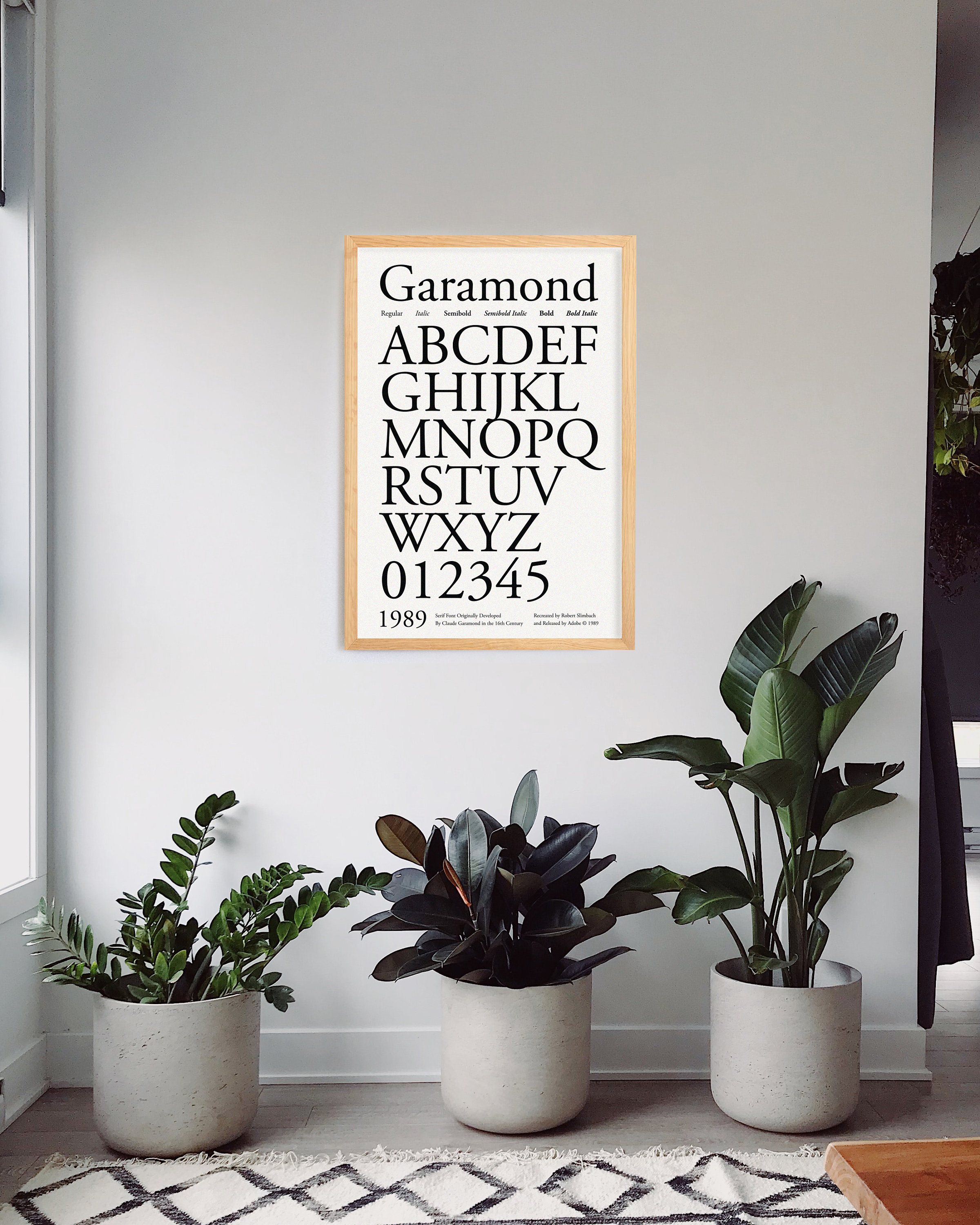 Garamond Font Typography Print ~ Printable Wall Art ~ Typography Decor ...