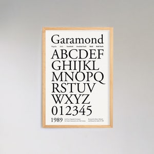 Garamond Font Typography Print ~ Printable Wall Art ~ Typography Decor ...