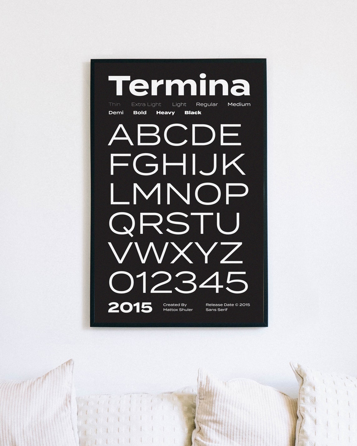 Termina Font Typography Print ~ Printable Wall Art ~ Typography Decor ...