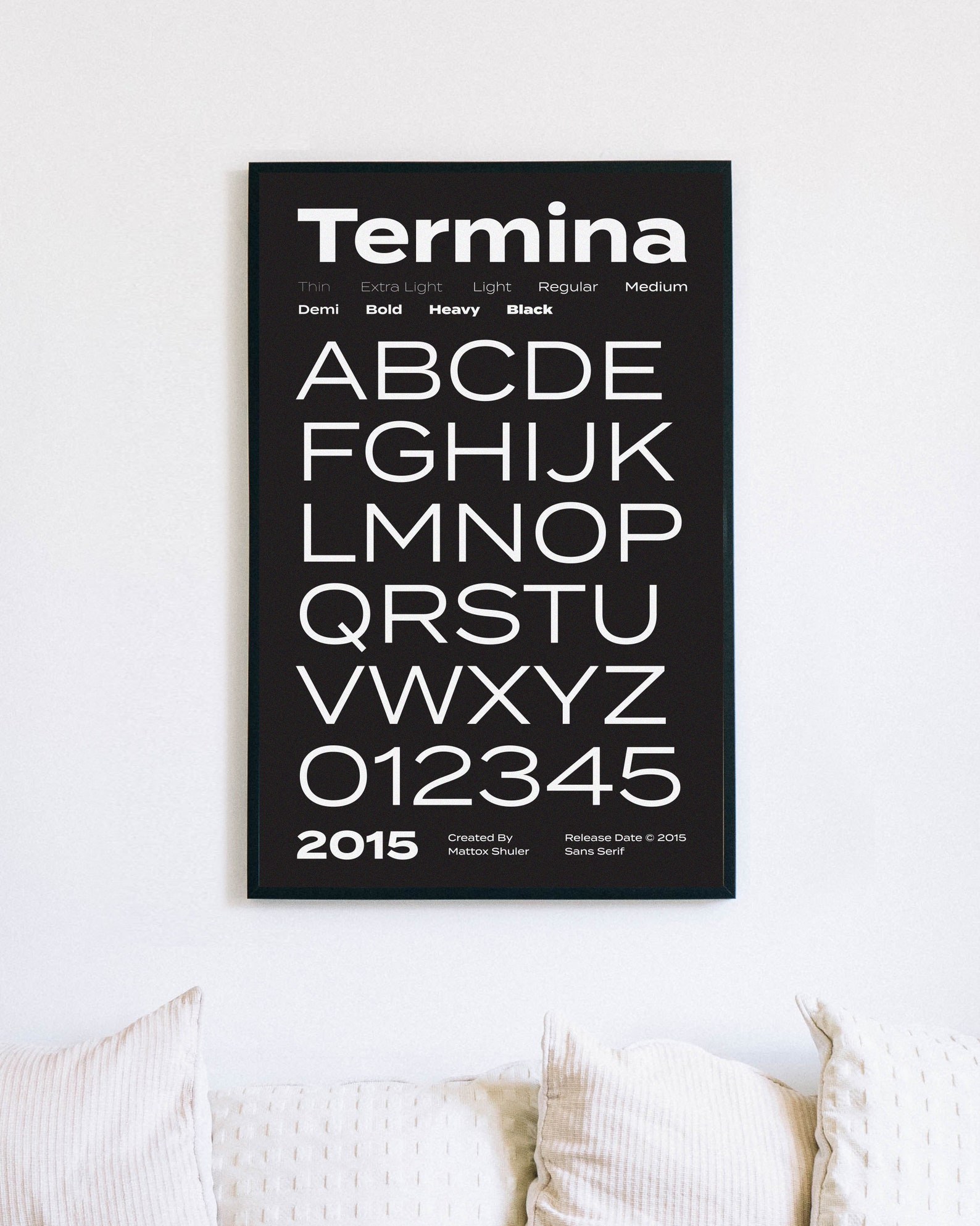 Termina Font Typography Print ~ Printable Wall Art ~ Typography Decor ...