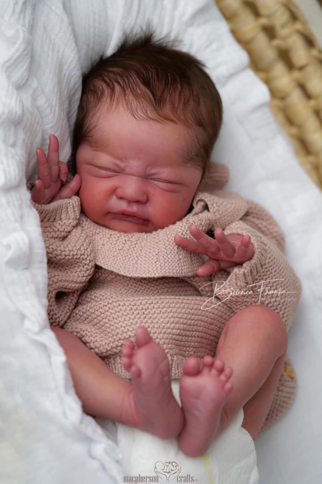 Reborn Baby Gracie Mae by Laura Lee Eagles 18 Inches With Full Limbs, Boy or Girl, With Belly ...