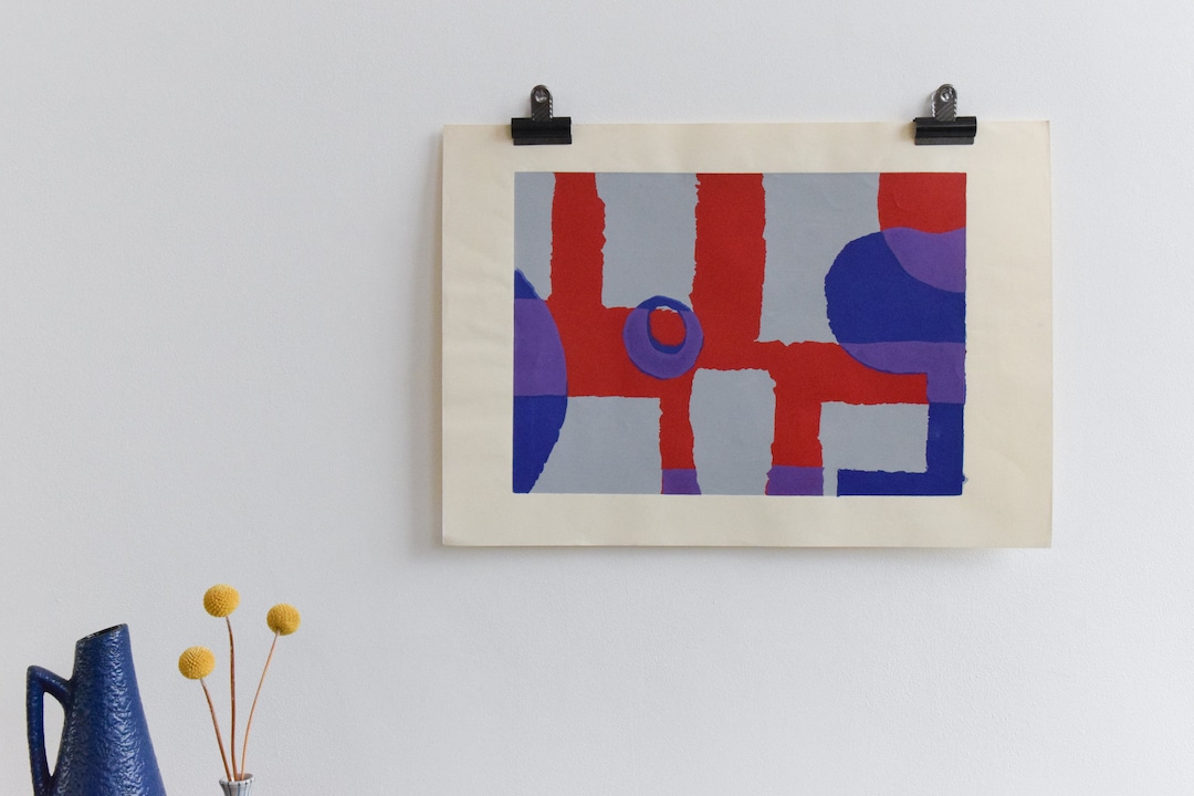 Vintage Original 1970s Screen Print Poster by Eleanor Hunt - Etsy