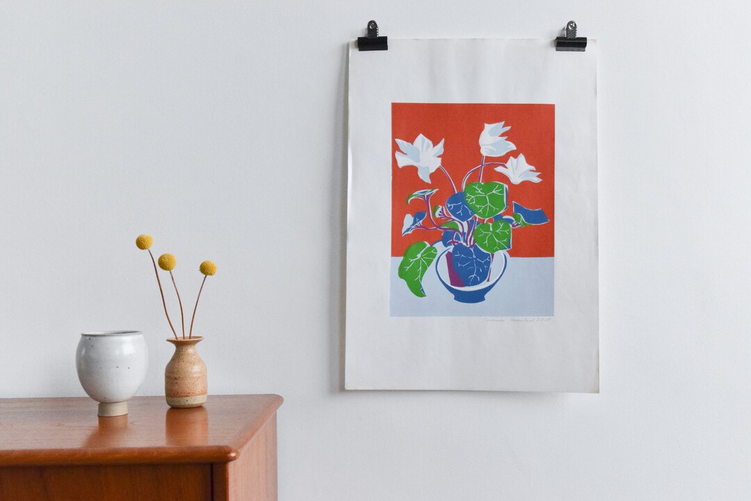 Vintage Original 1970s Screen Print Poster by Eleanor Hunt - Etsy