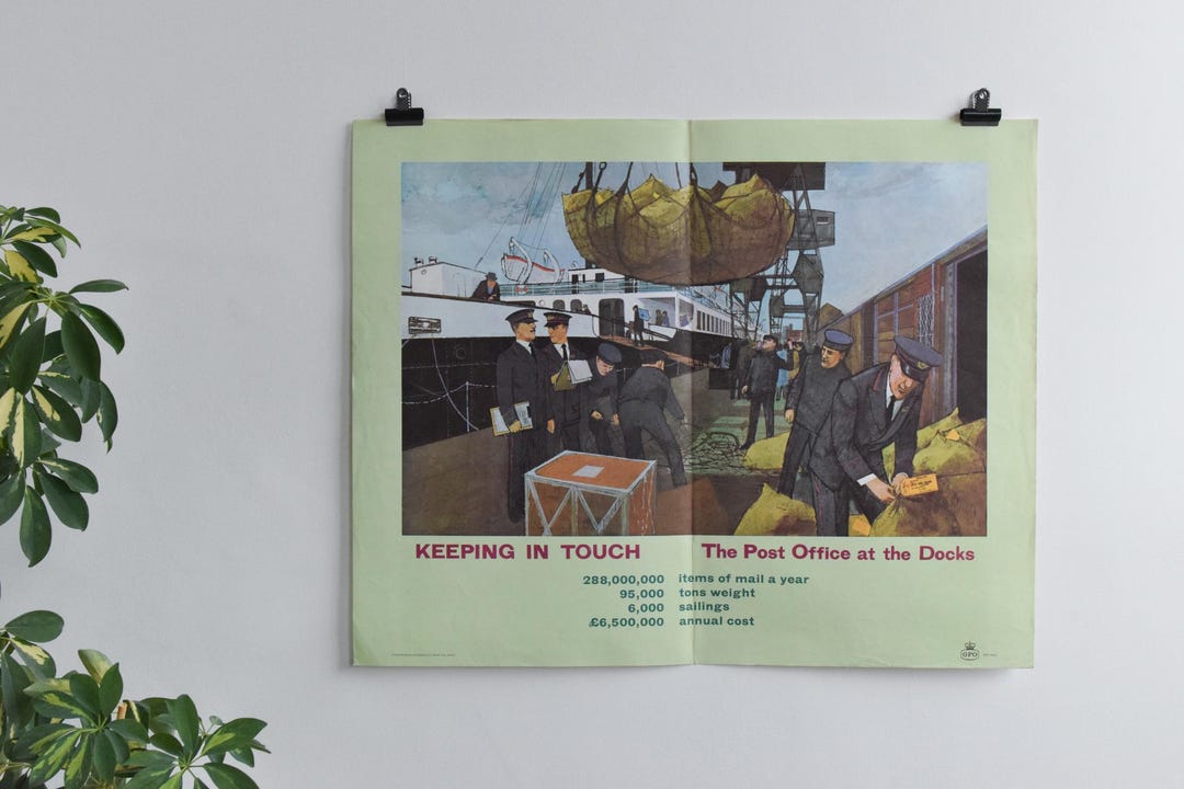 Vintage 1960s GPO Post Office Poster "keeping in Touch, the Post Office ...