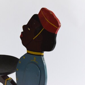 Vintage Folk Art Wooden Bell Boy Display Stand - Etsy