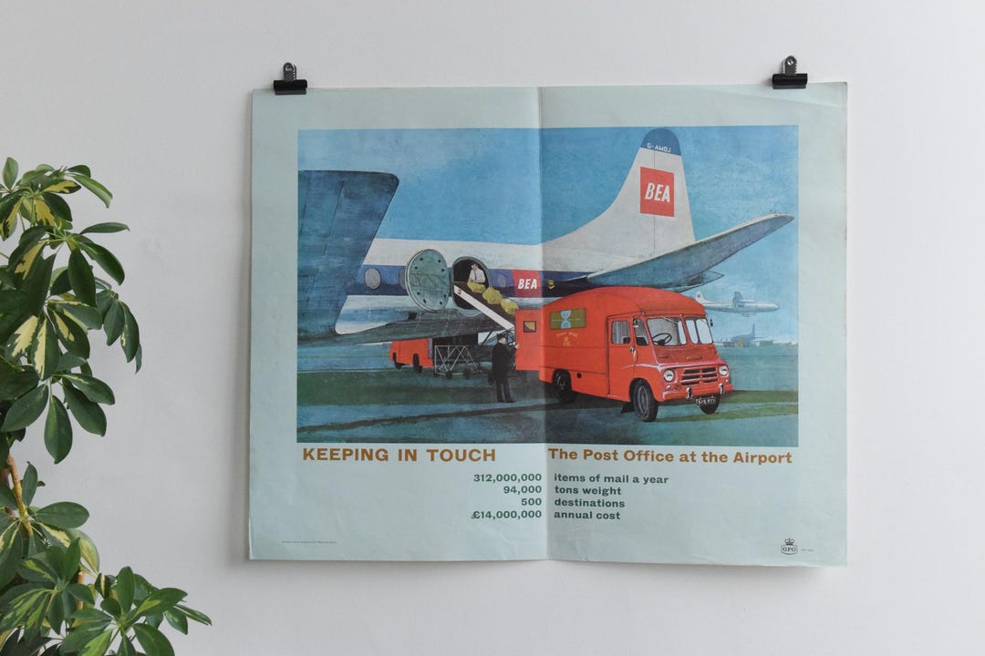 Vintage 1960s GPO Post Office Poster "keeping in Touch, the Post Office ...