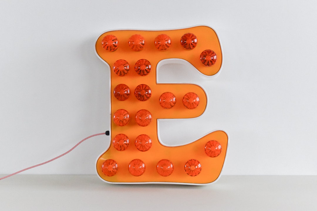 Vintage Large Fairground Letter E Light - Etsy