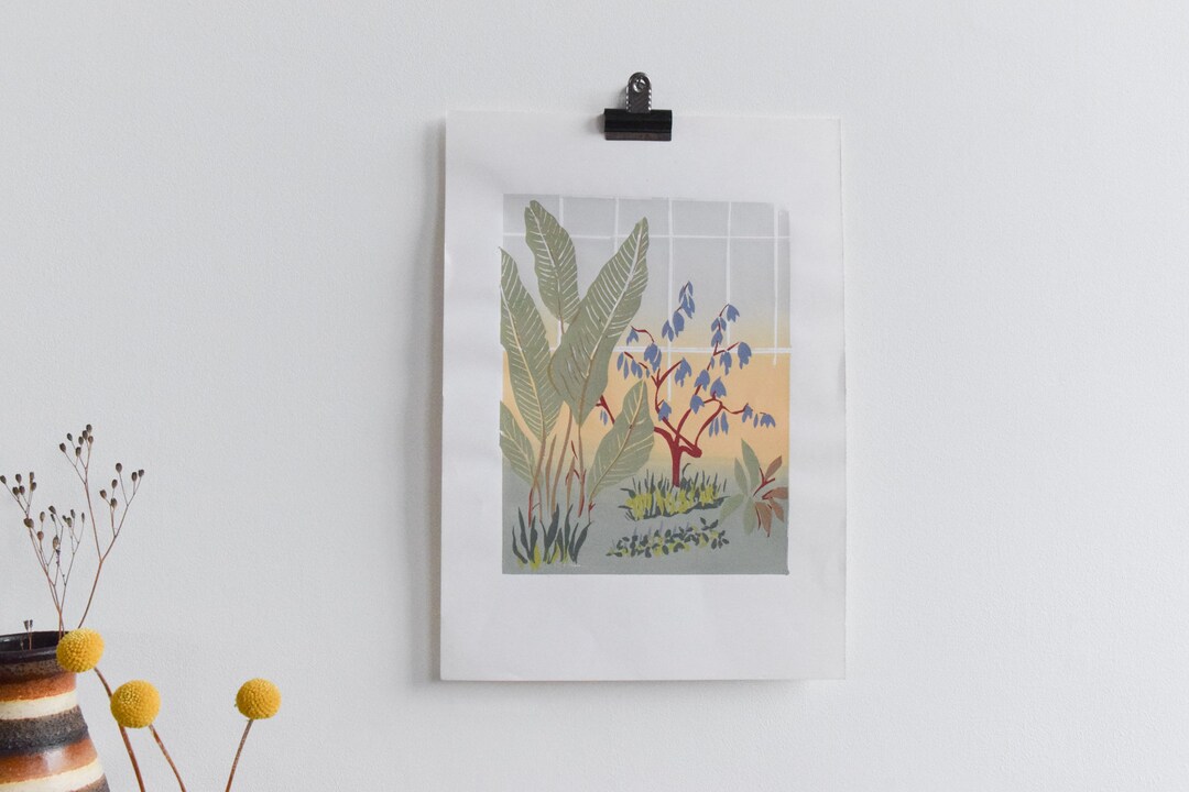 Vintage Original 1970s Screen Print Poster by Eleanor Hunt - Etsy