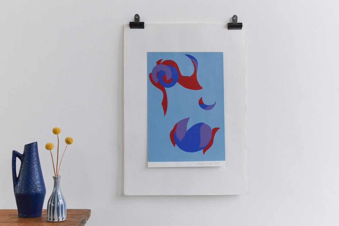Vintage Original 1970s Screen Print Poster by Eleanor Hunt - Etsy