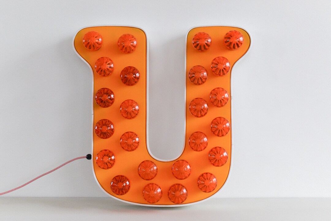 Vintage Large Fairground Letter U Light - Etsy UK