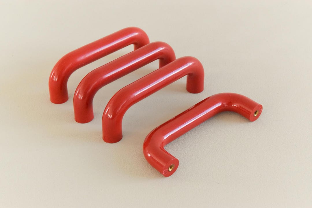 Vintage Single Red Plastic Cupboard / Drawer D Handle - Etsy