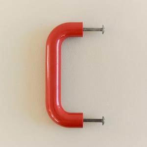 Vintage Single Red Plastic Cupboard / Drawer D Handle - Etsy