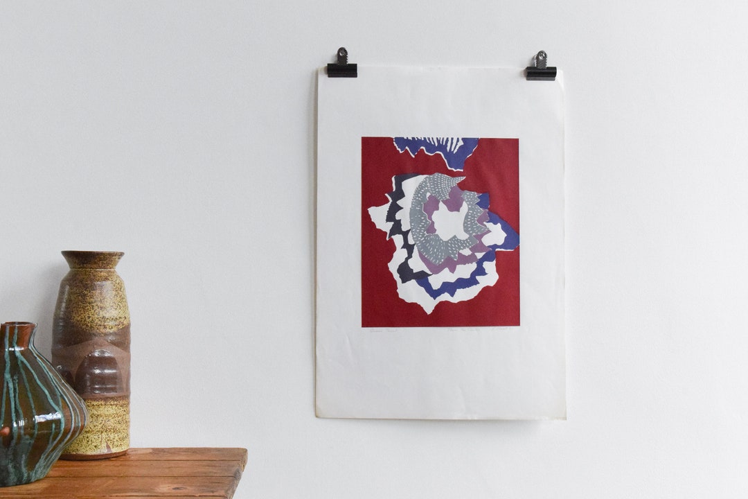 Vintage Original 1970s Screen Print Poster by Eleanor Hunt - Etsy