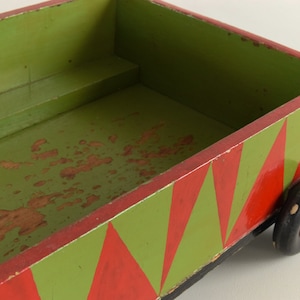 Vintage Handmade Wooden Toy Trailer - Etsy
